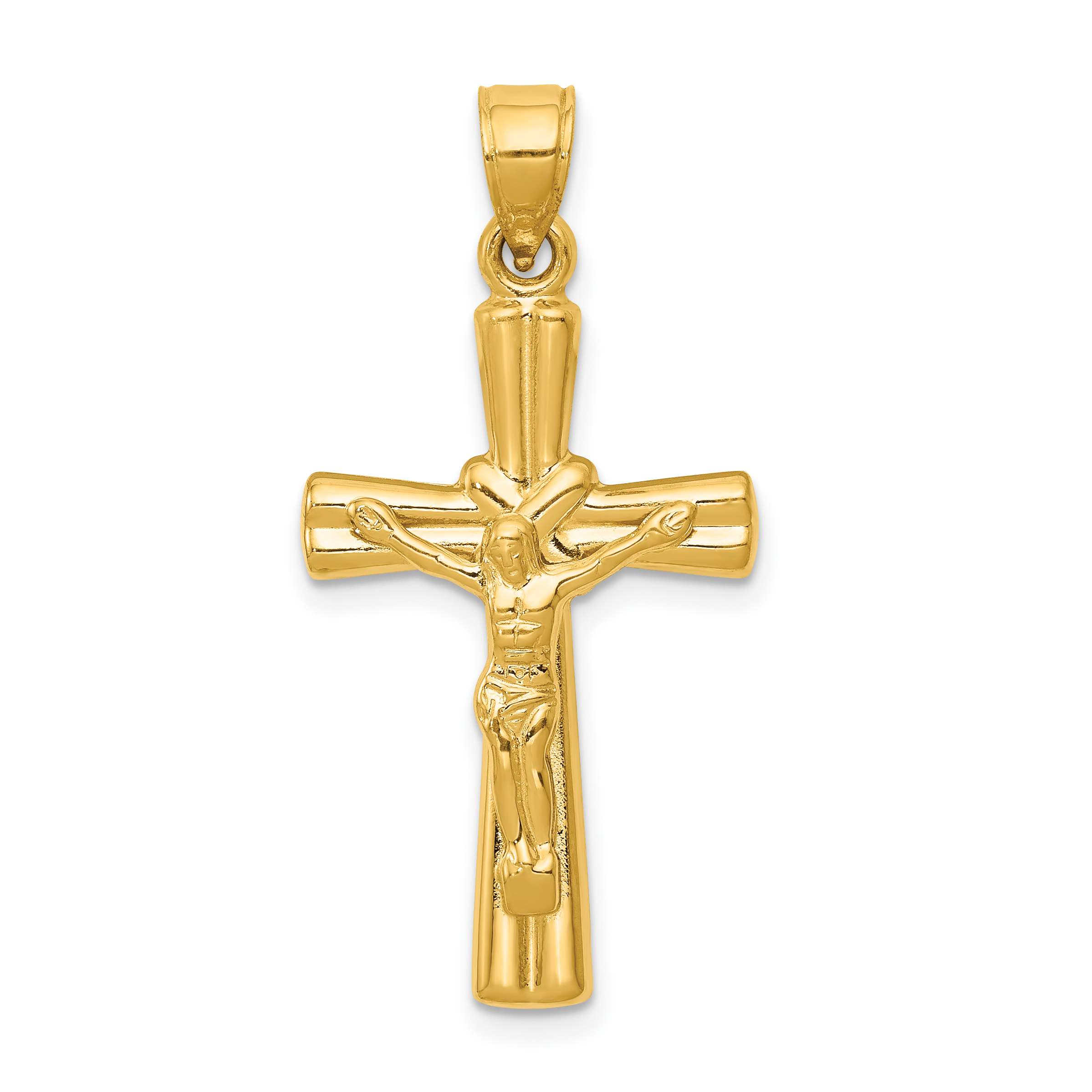 14K Hollow Crucifix Reversible to X-Center Cross Pendant C3690 ...