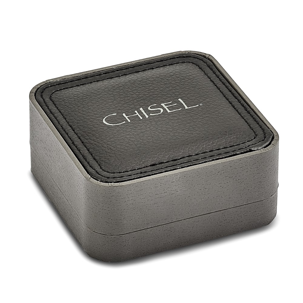 Chisel Stainless Steel Brushed and Polished Grey Carbon Fiber Inlay Key ...