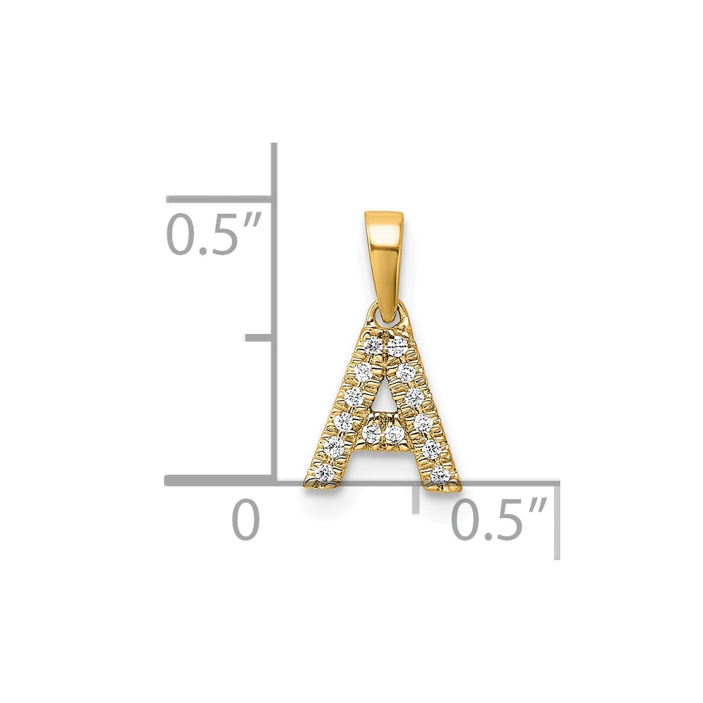 14K Diamond Letter A Initial with Bail Pendant | J.C.’s Jewelry & Repair