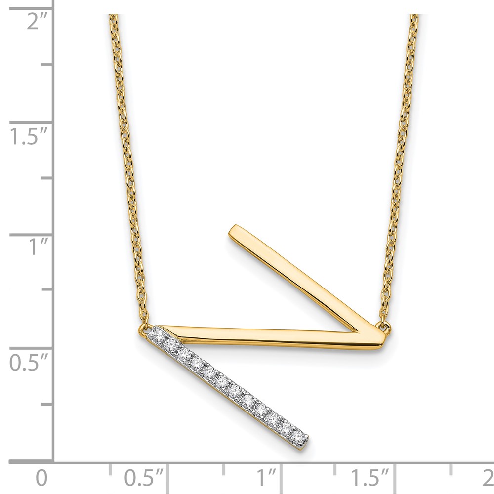 Sideways Diamond Initial N Necklace | J.C.’s Jewelry & Repair