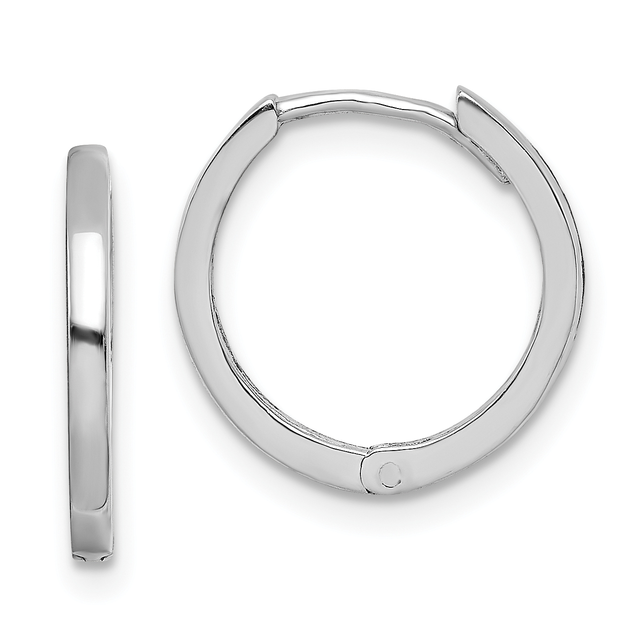 Sterling Silver Rhodium Polished Hinged Hoop Earrings QE8495 | eBay Sterling Silver Rhodium Polished Hinged Hoop Earrings QE8495 | eBay