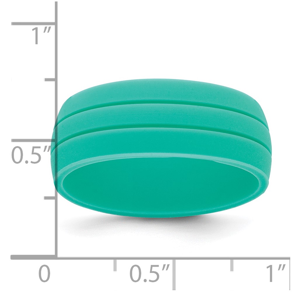 Silicone Aqua Blue Grooved Band | J.C.’s Jewelry & Repair