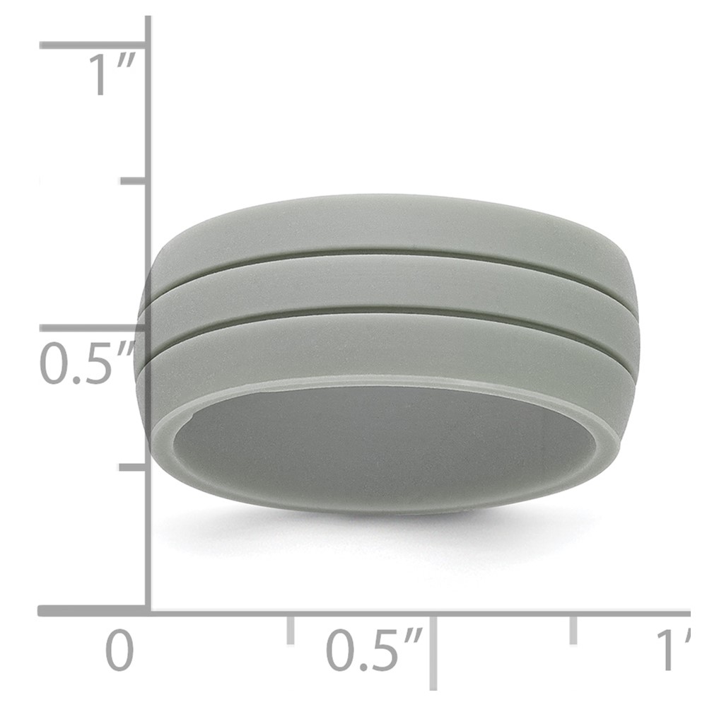 Silicone Light Gray Grooved Band | J.C.’s Jewelry & Repair