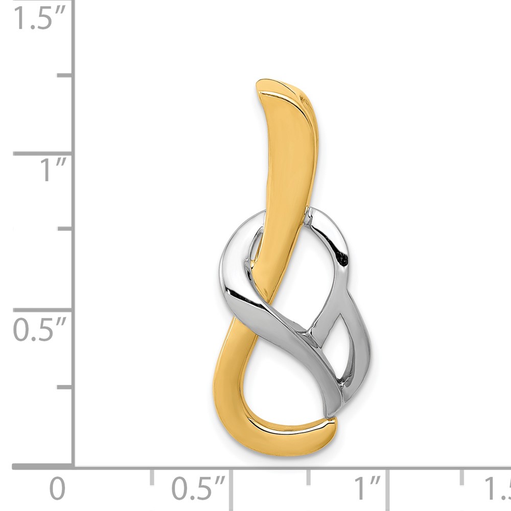 14k Two-Tone Fancy Omega Slide | J.C.’s Jewelry & Repair