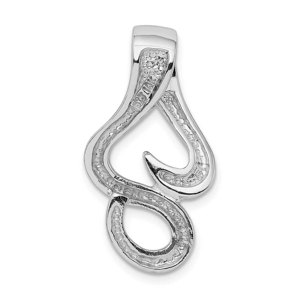 14k White Gold Fits up to 10mm Regular & Fancy/Reversible Omega Slide ...