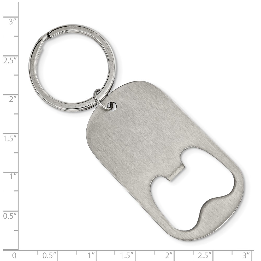 Chisel Stainless Steel Brushed Functional Bottle Opener Key Ring | J.C ...