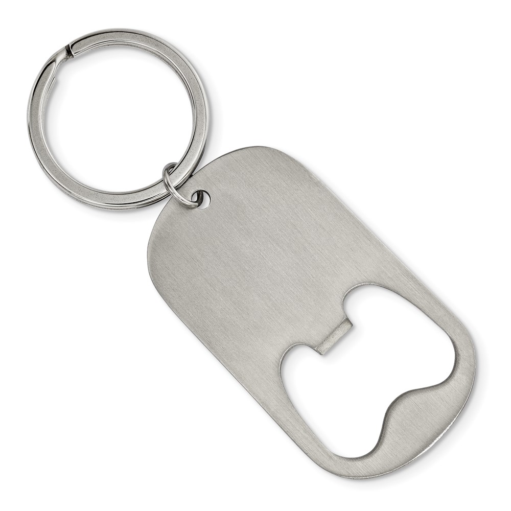 Chisel Stainless Steel Brushed Functional Bottle Opener Key Ring | J.C ...