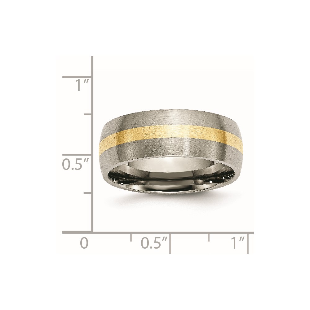 Chisel Titanium Brushed with Gold Inlay Band | J.C.’s Jewelry & Repair