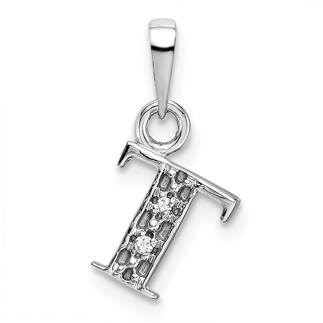 14KW Diamond Letter T Initial Pendant YC251T 883957323770| eBay